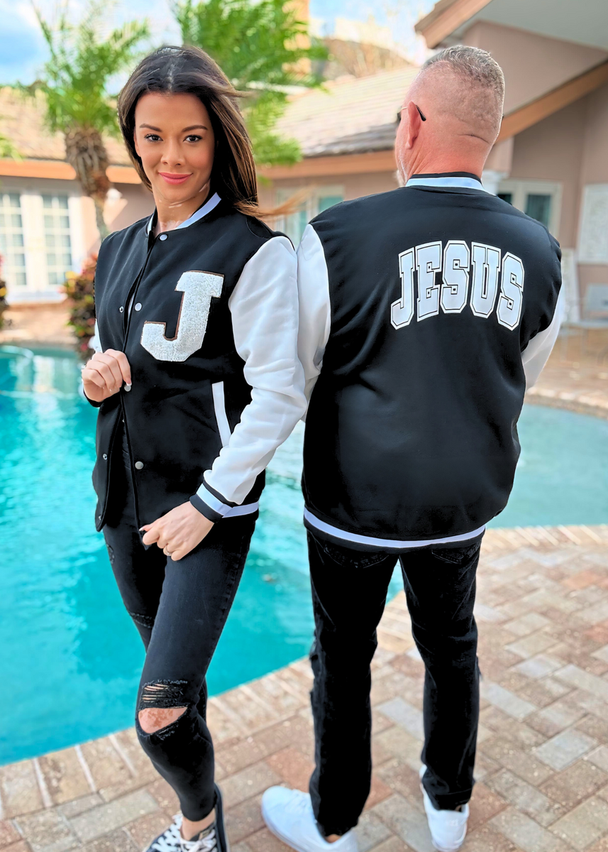 Jesus Letterman Jacket – Clothed in Grace